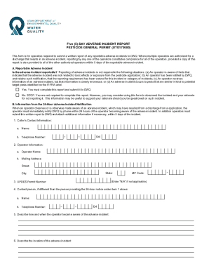 Fillable Online www3.epa.govnpdespubsAppendix H. Adverse Incident ...