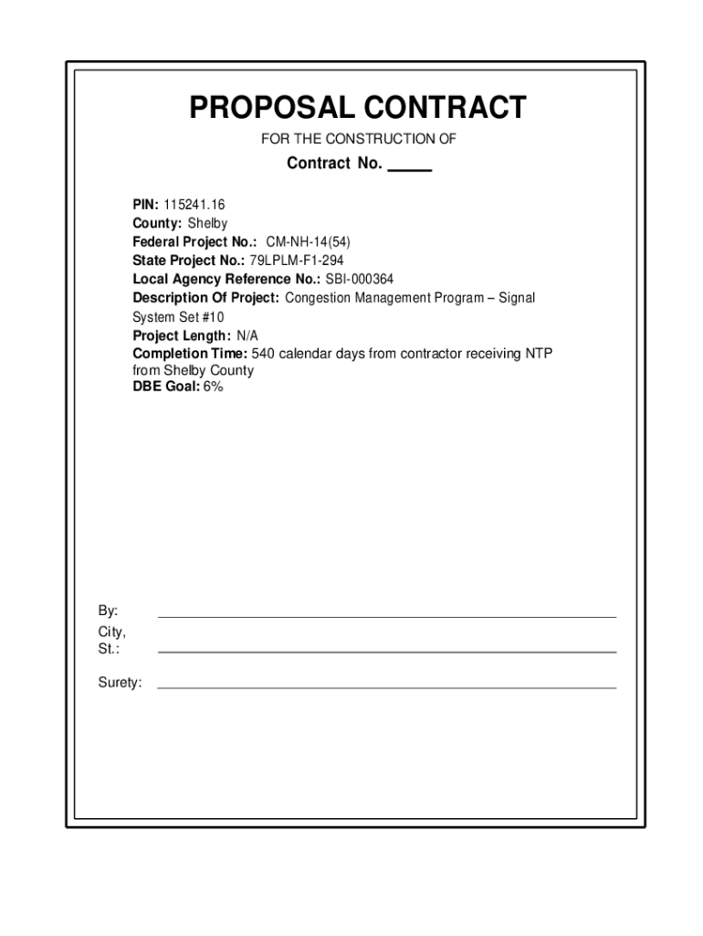 Fillable Online Free Contractor Proposal Templates - Signaturely Fax ...