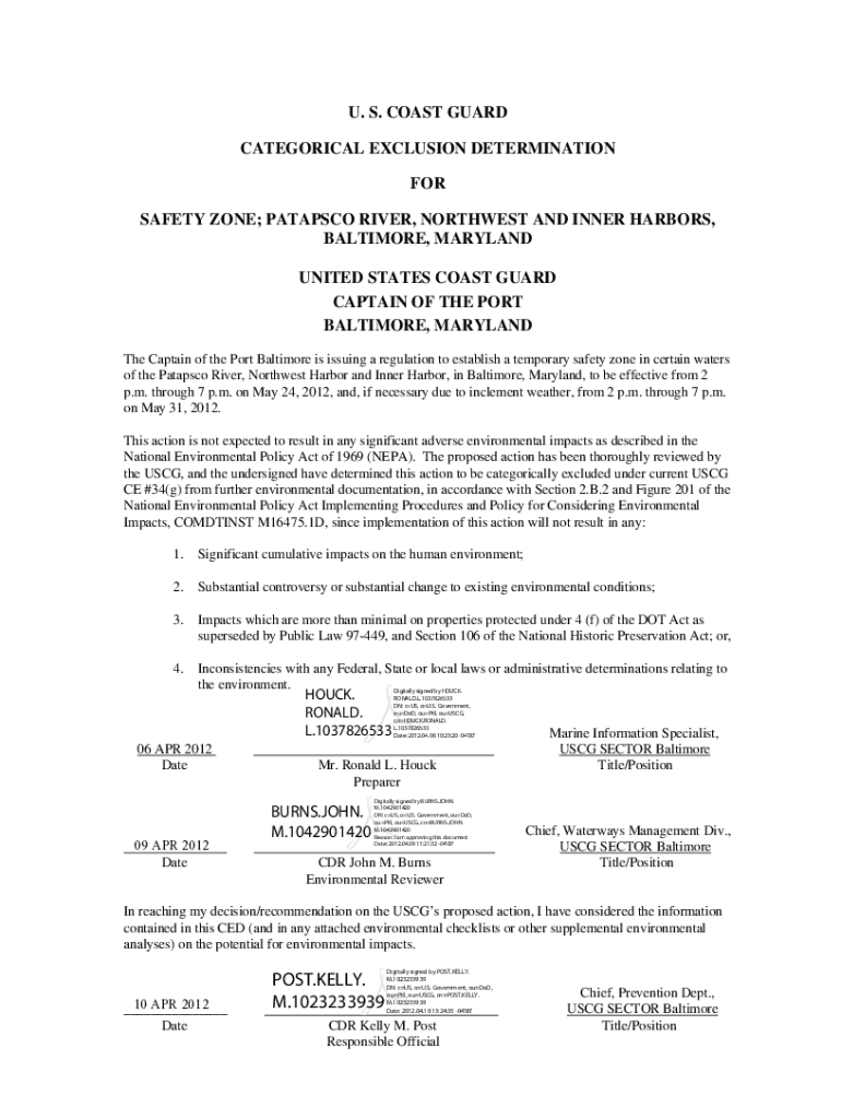 Fillable Online United States Coast Guard - ResponsiveUnited States ...