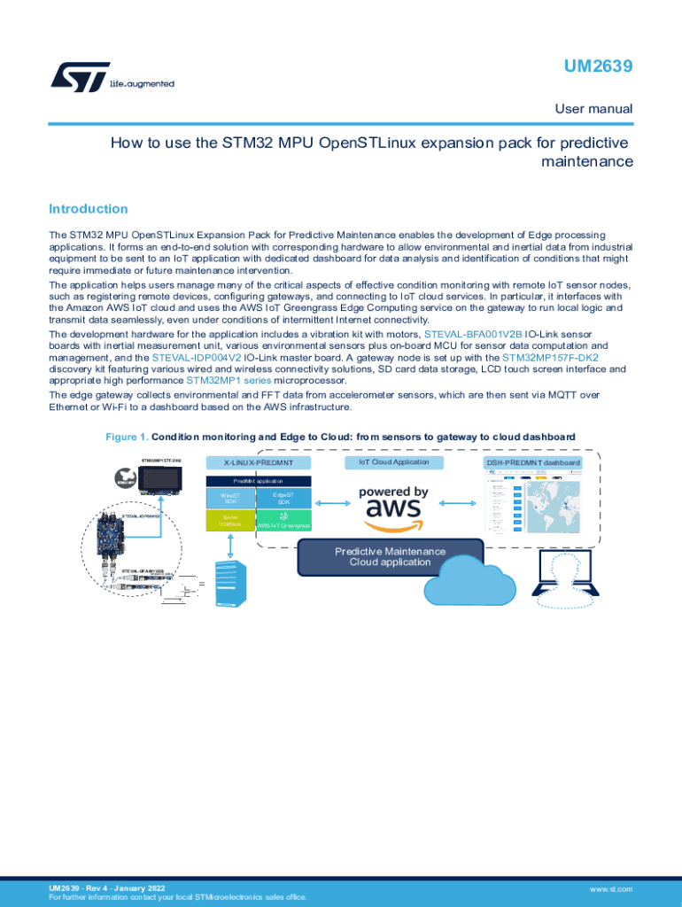 Fillable Online How To Use The Stm32 Mpu Openstlinux Expansion Pack For Predictive Maintenance