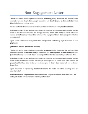 Fillable Online lso.casample-non-engagement-letterSample Non-Engagement ...