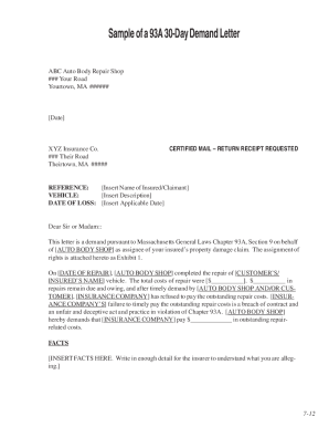 Fillable Online eforms.comdemand-letterchapter-93aChapter 93A ...