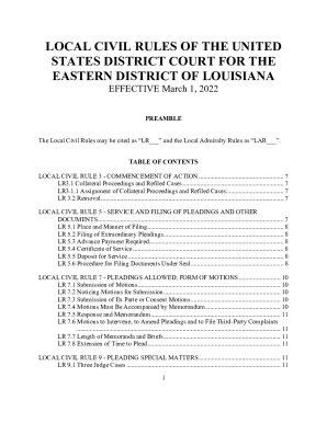Fillable Online LOCAL CIVIL RULES OF THE UNITED STATES DISTRICT COURT ...