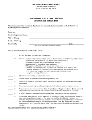 Fillable Online West Virginia Board of Examiners for Registered ...