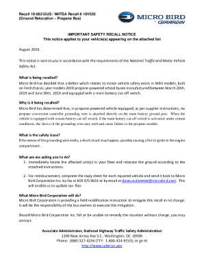 Fillable Online URGENT - IMPORTANT SAFETY RECALL 2020080007 This notice ...