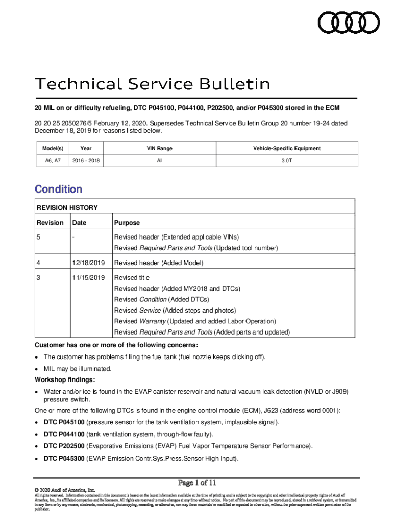 Fillable Online 20 Problems fueling vehicle and/or MIL on (DTC P044100 ...