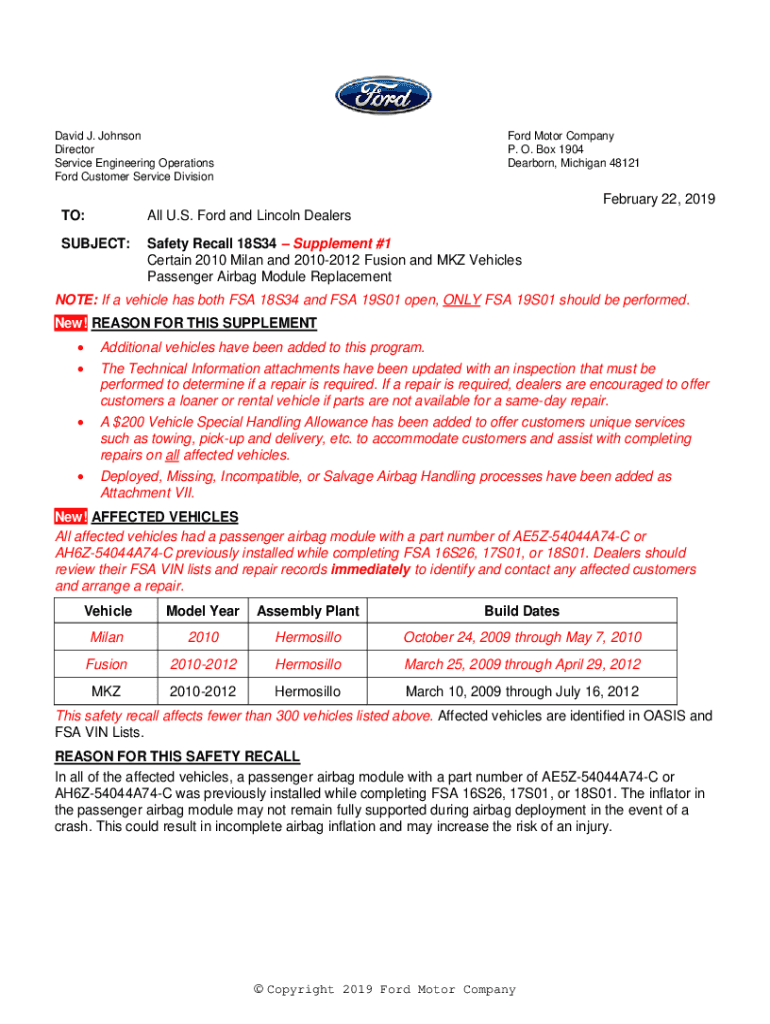 Fillable Online SUBJECT: NEW VEHICLE DEMONSTRATION / DELIVERY HOLD ...