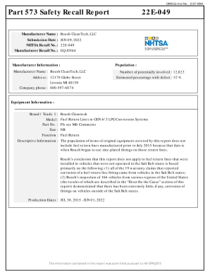 Fillable Online OMB Control No.: 2127-0004 Part 573 Safety Recall ...