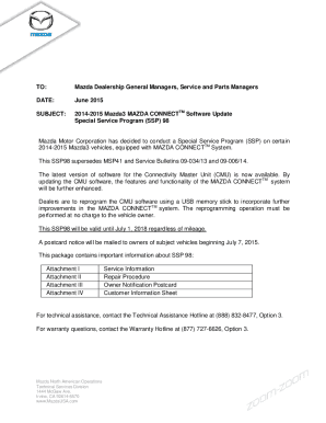 Fillable Online Fillable Online TO: All Mazda Dealership General ...