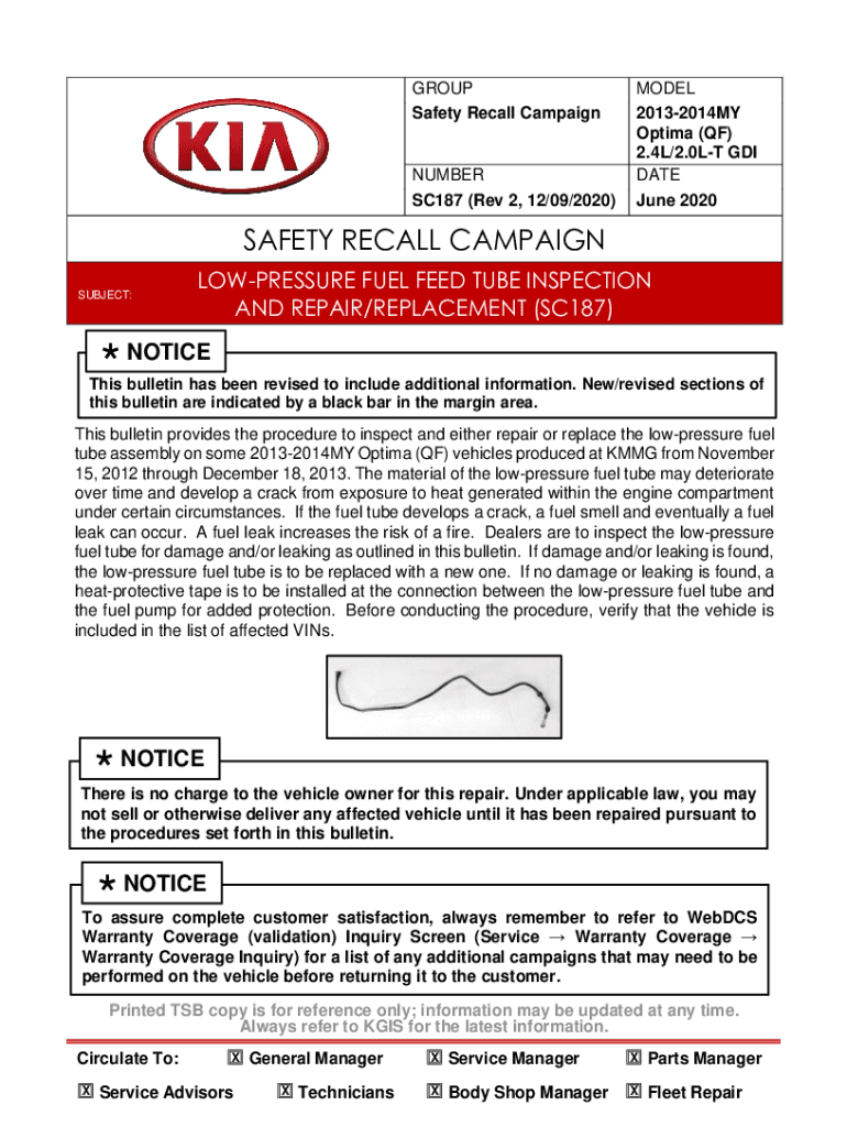 Fillable Online SAFETY RECALL CAMPAIGN Fax Email Print - pdfFiller