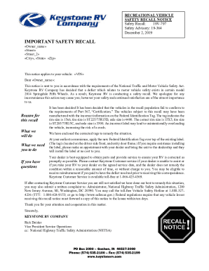 Fillable Online Check for Recalls: Vehicle, Car Seat, Tire ...