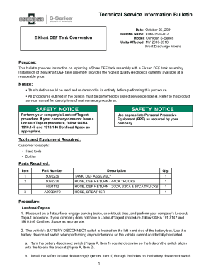 Fillable Online Technical Service Information Bulletin SAFETY NOTICE ...