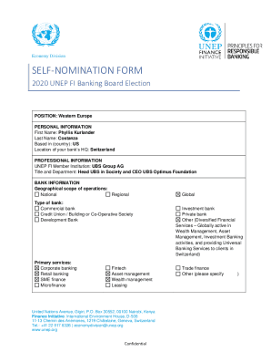 Fillable Online Economy Division SELF-NOMINATION FORM Fax Email Print ...