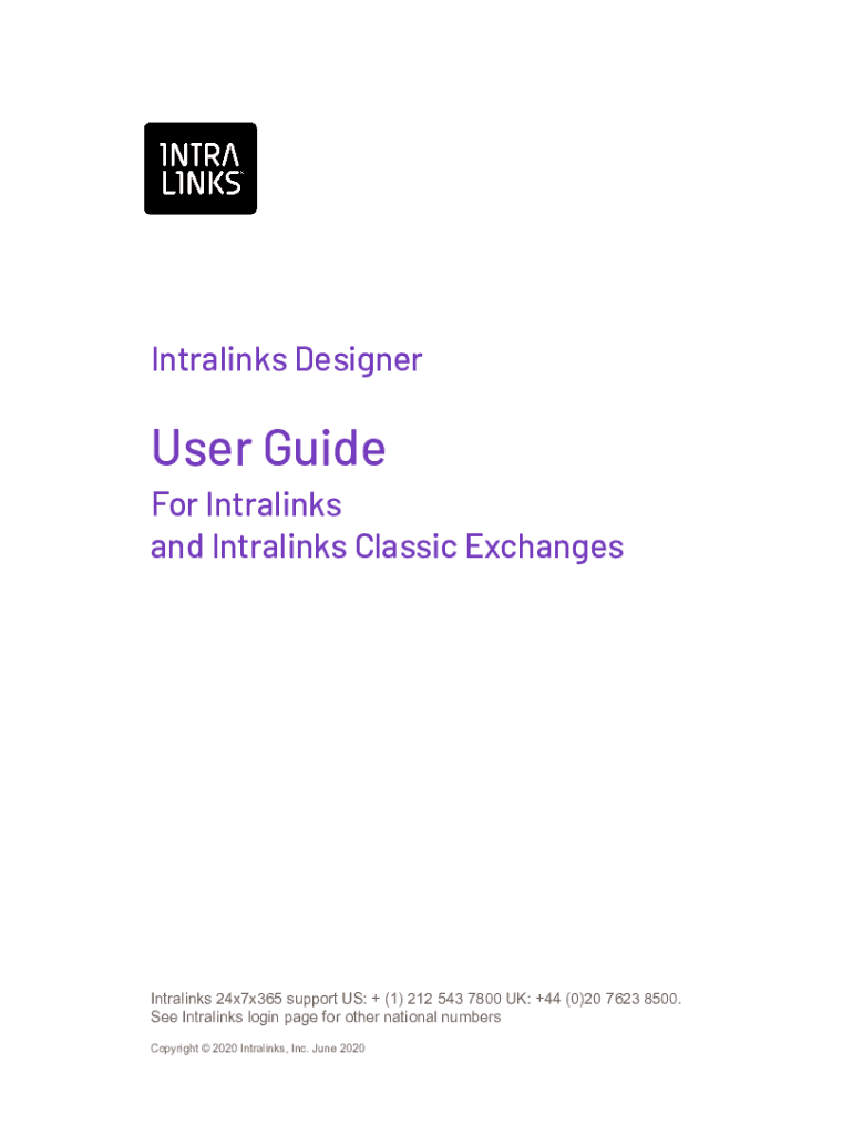 Fillable Online Intralinks Designer User Guide for Intralinks Platform ...