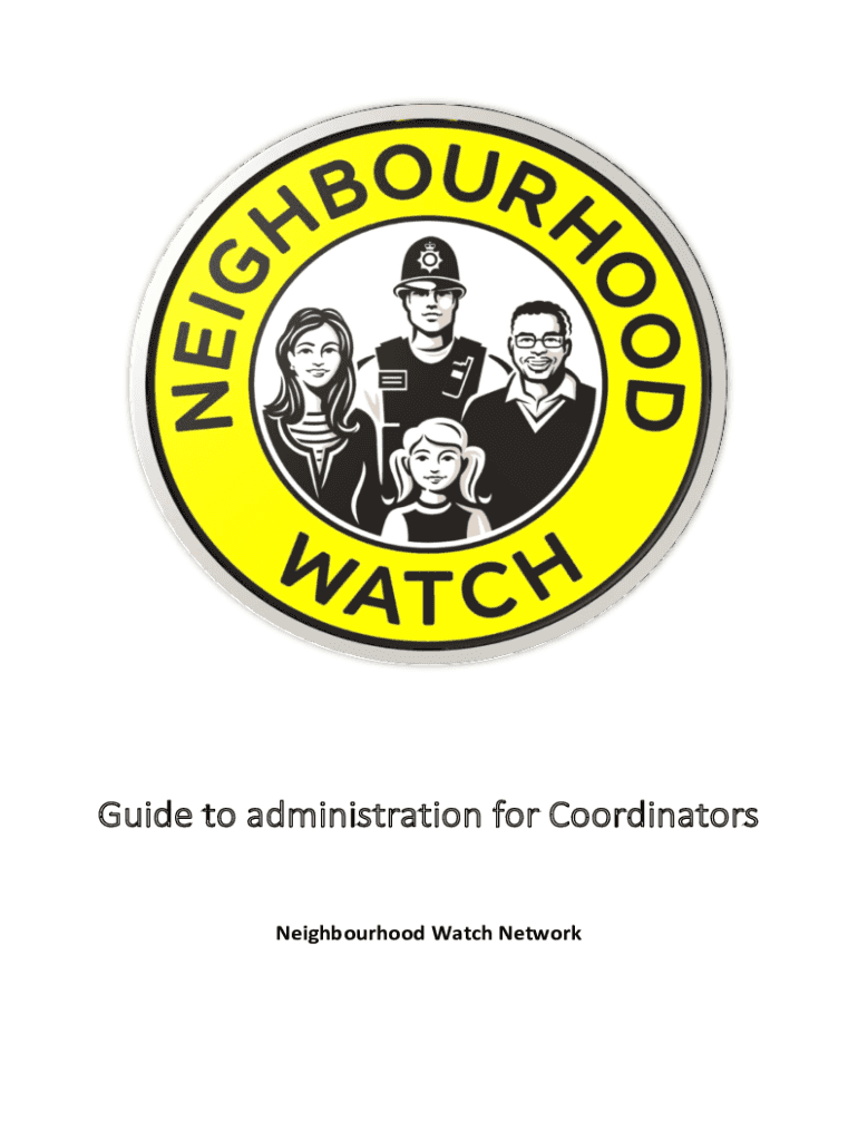 Fillable Online Organizing Your Neighborhood WatchNational ...