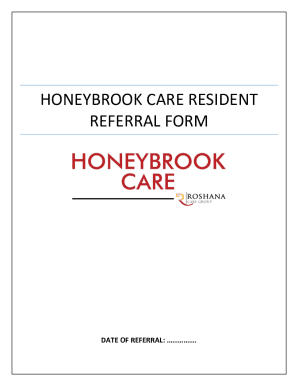 Fillable Online Resident Referral Form - Fill Out and Sign Printable ...