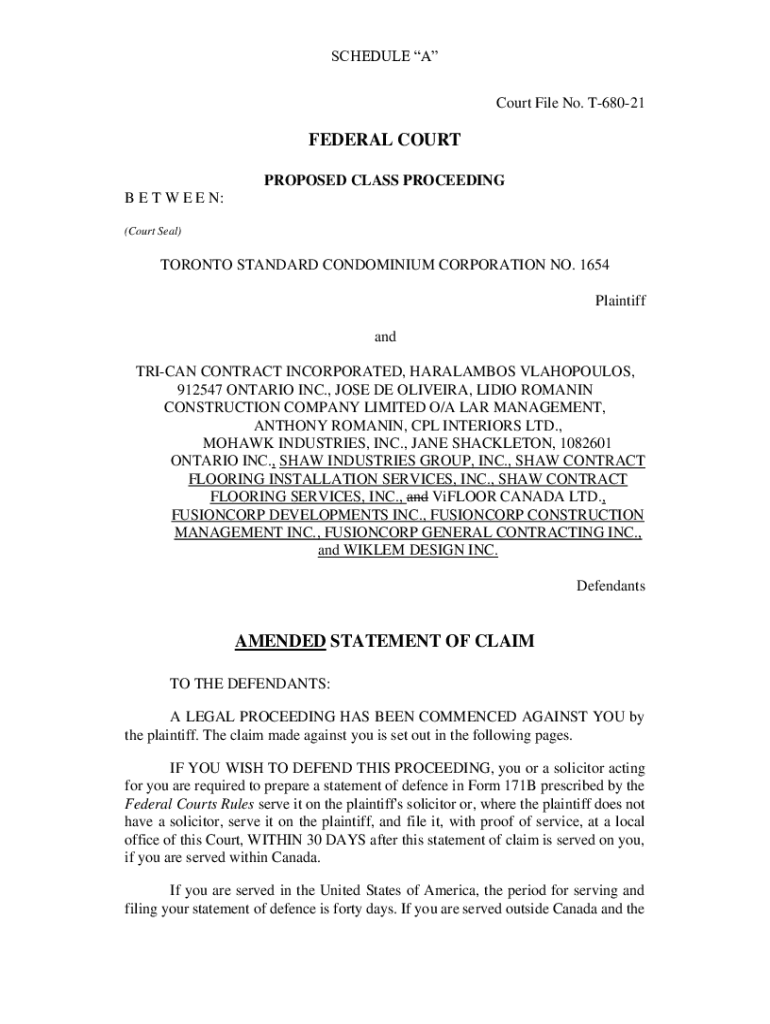 Fillable Online Form 171A Statement of Claim Fax Email Print - pdfFiller