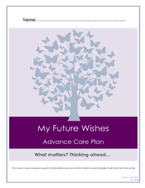Fillable Online My Future Wishes - A Guide to Advance Care Planning Fax ...