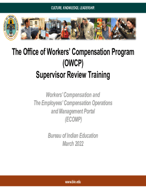 Fillable Online OWCP Organizational ChartU.S. Department of Labor - DOL ...