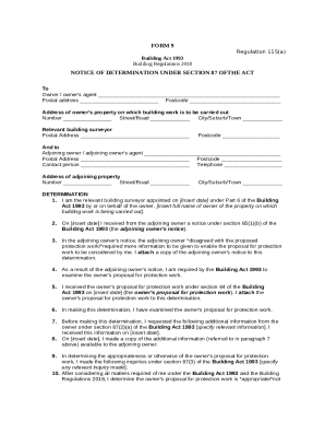 9 NOTICE OF DETERMINATION UNDER SECTION 87 OF THE ACT Doc Template ...