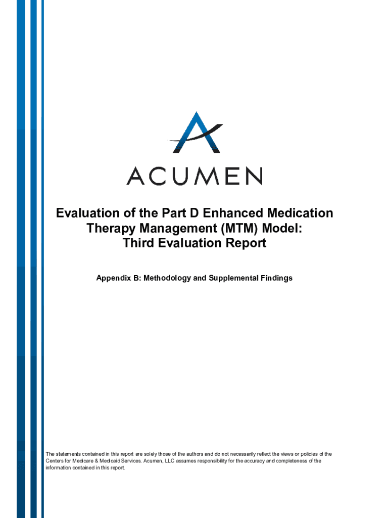 Fillable Online innovation cms Evaluation of the Part D Enhanced ...