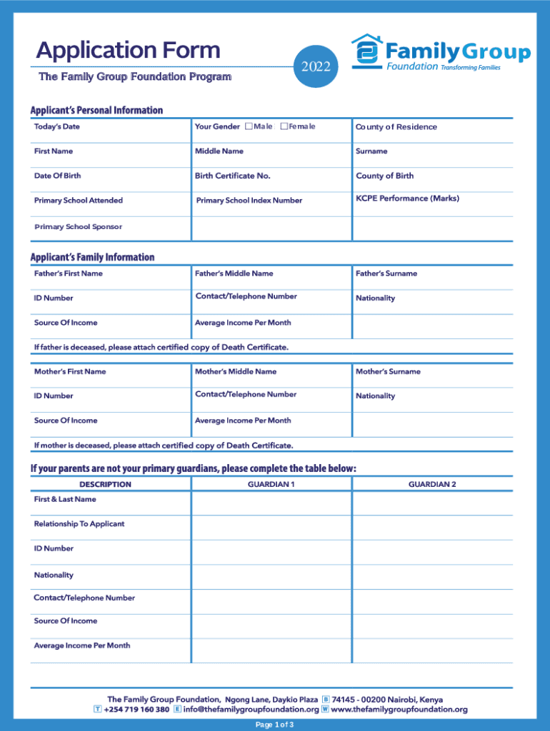 Fillable Online 2022 SCHOLARSHIP APPLICATION FORM REDESIGN Fax Email ...