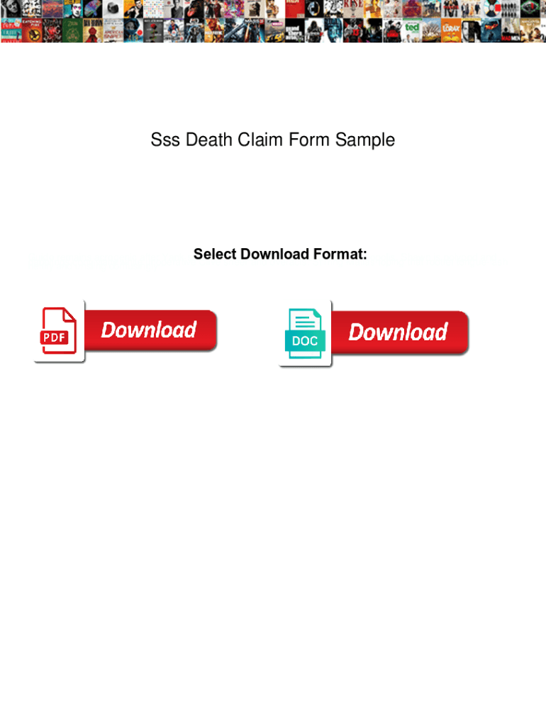 Fillable Online Sss Death Claim Form Sample. Sss Death Claim Form ...
