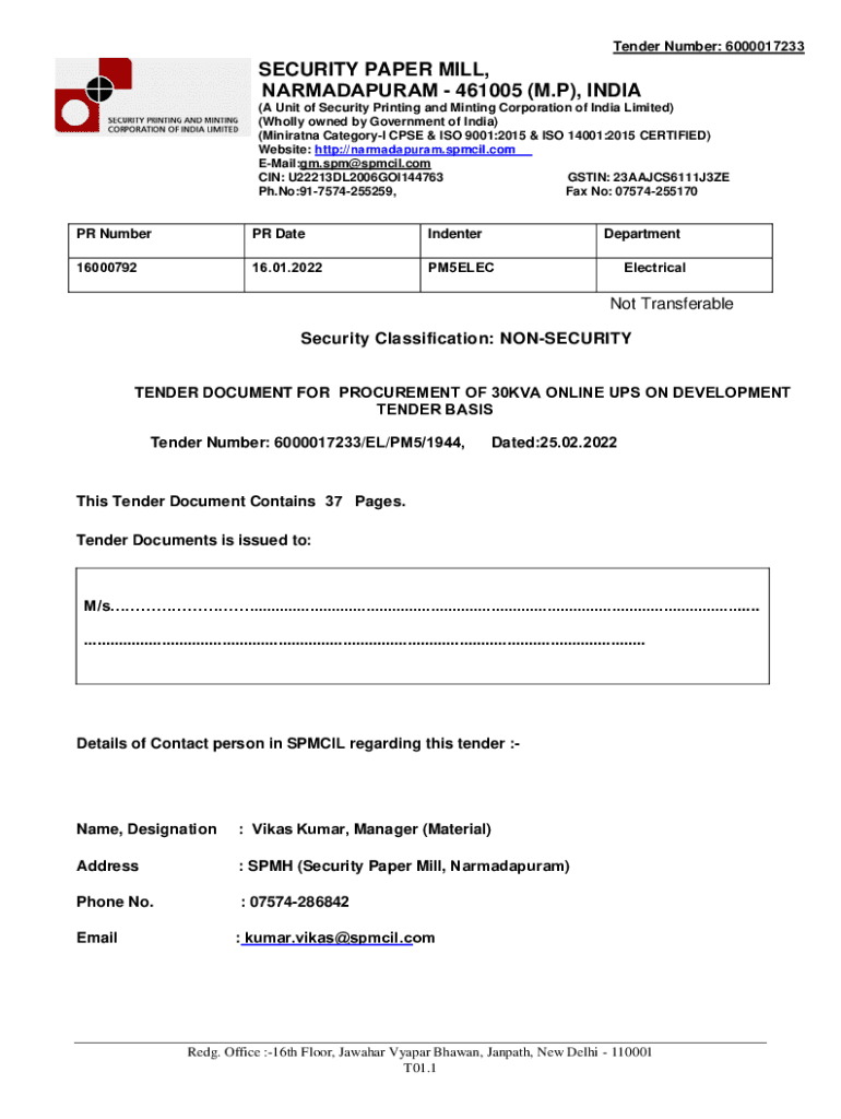 Fillable Online spmnarmadapuram.spmcil.com spmcil ...