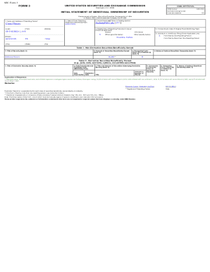 Fillable Online SEC Form 3 Definition - InvestopediaFORM 3 INITIAL ...