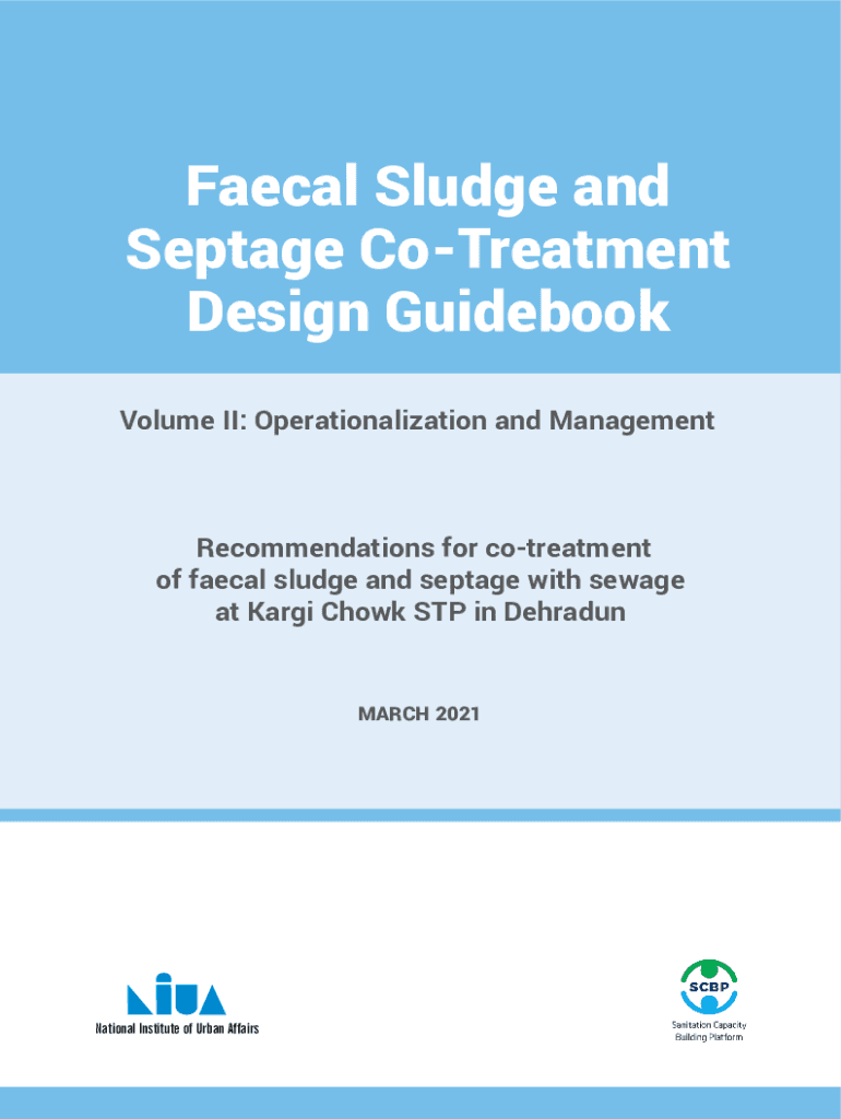 Fillable Online Faecal Sludge and Septage Co-Treatment Design Guidebook ...