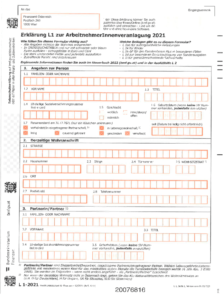 Fillable Online L34a Formular 2021 - Fill Online, Printable, Fillable, Blank Fax Email Print ...