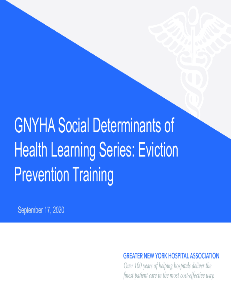 Fillable Online GNYHA Social Determinants of Health Learning Series Fax ...