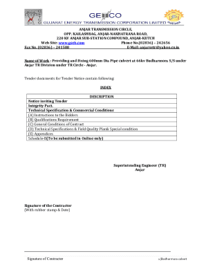 Fillable Online 2 nCode Tender for Budharmora culvert.docx Fax Email ...