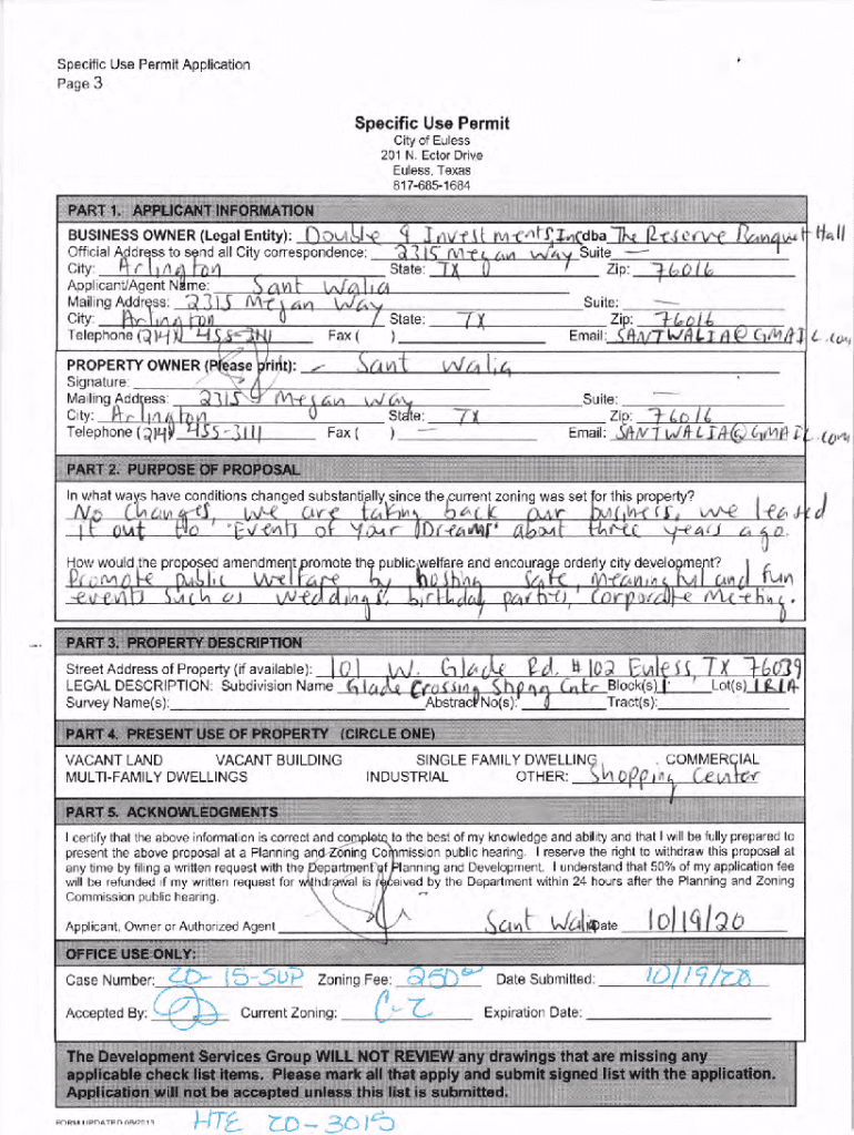 Fillable Online Ord No 2266 Event Center - APP - Euless Fax Email Print ...