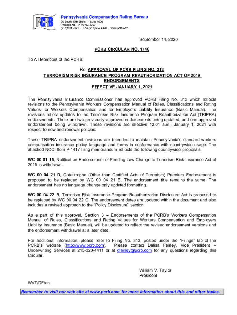 Fillable Online docslib.orgdoc1225125Approval of Pcrb Filing No. 311 ...