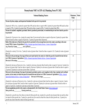 Fillable Online Pennsylvania NRCS ACEP-ALE Ranking Form FY 2022 Fax ...