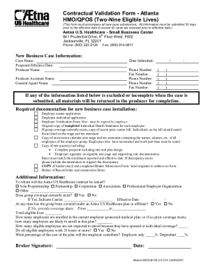 Fillable Online formspal.compdf-formsotherAetna Validation FormFill Out ...