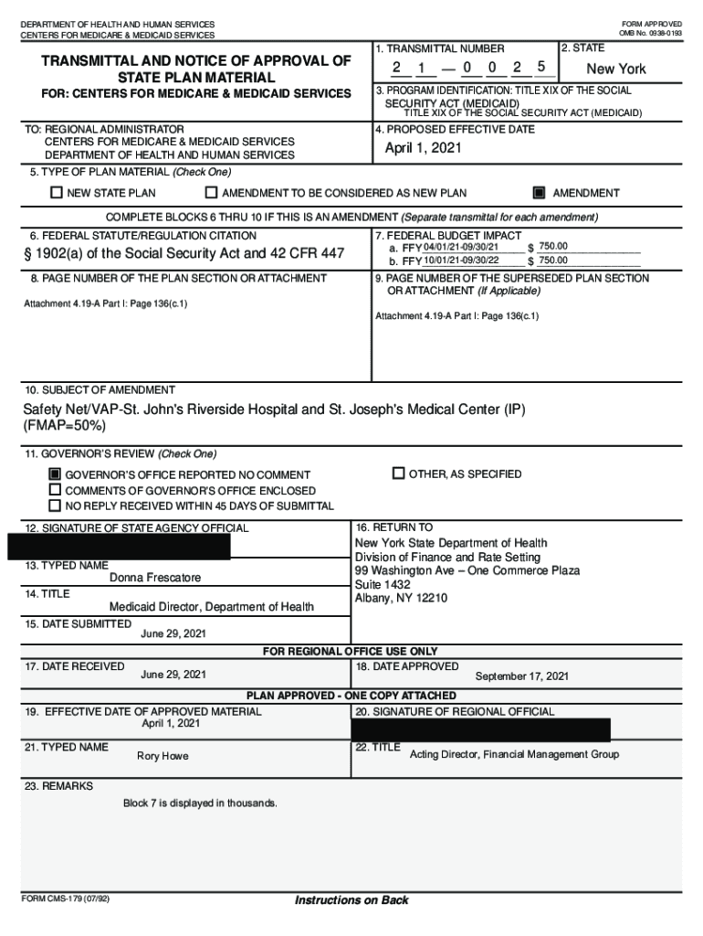 Fillable Online CMS - New York State Department of Health Fax Email ...