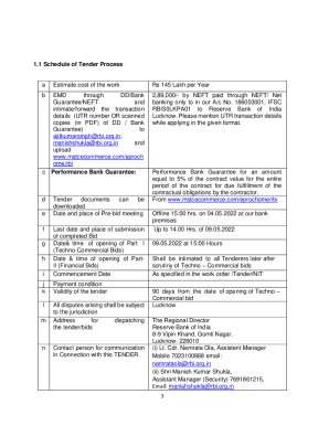 Fillable Online 1.1 Schedule of Tender Process - Reserve Bank of India ...