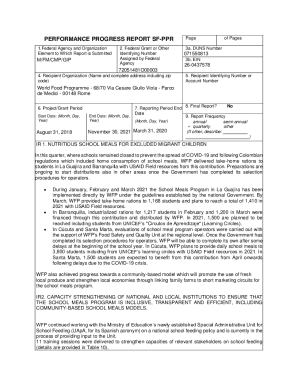 Fillable Online pdf usaid PERFORMANCE PROGRESS REPORT Performance ...