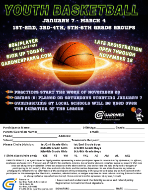 Fillable Online Copy of 2022 Youth Basketball Registration Form Fax ...