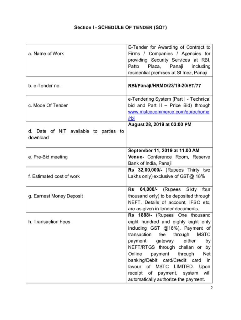 Fillable Online web.nlcindia.intender2122001033nitSECTION - I SCHEDULE ...