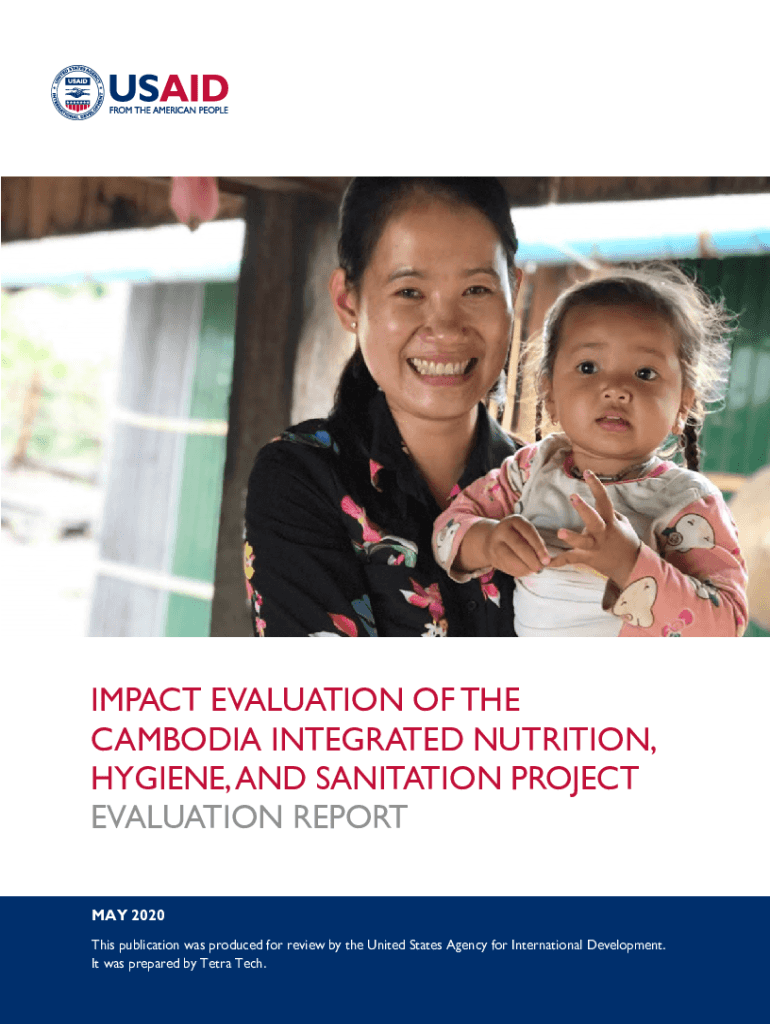 Fillable Online pdf usaid Impact Evaluation of the Cambodia Integrated Nutrition, Hygiene, and ...