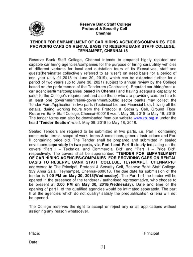 Fillable Online Reserve Bank Staff College Protocol & Security Cell Chennai Fax Email Print ...