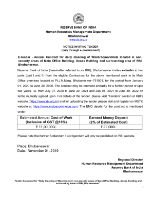 Fillable Online NOTICE INVITING TENDER (only through e-procurement) Fax ...