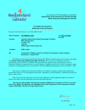 Fillable Online Part 1 - Water Use Licence - Environment and Climate ...