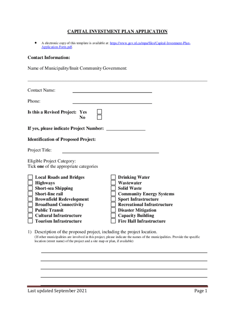 Fillable Online Capital Investment Model Template - Download Free Excel ...