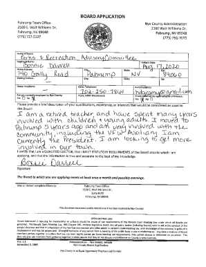 Fillable Online nyecountynv.govDocumentCenterViewBOARD APPLICATION ...