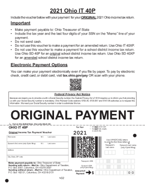 Fillable Online tax ohio Ohio Form IT 40XP (Amended Income Tax Return ...