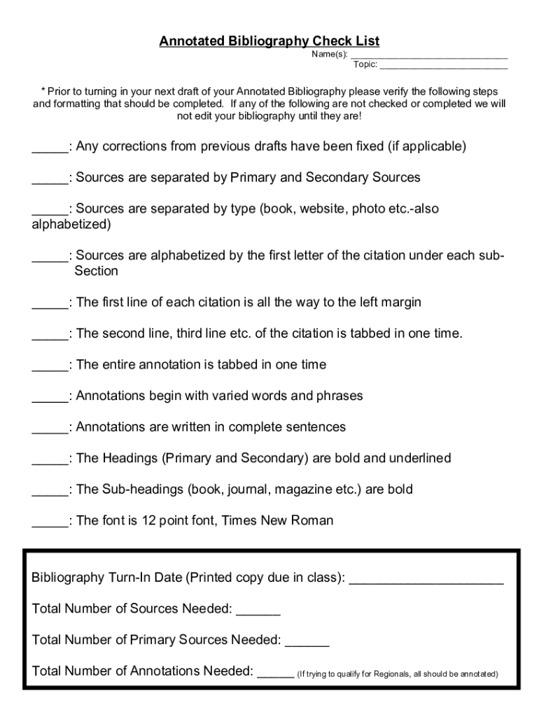 Fillable Online Annotated Bibliography Examples & Step-by-Step Writing Guide Fax Email Print ...